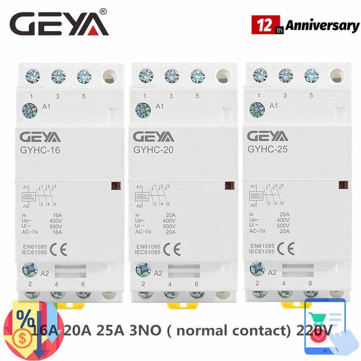 electrical center b2c | GEYA 3 Phase Modular Contactor 16A 20A 25A 3 ...